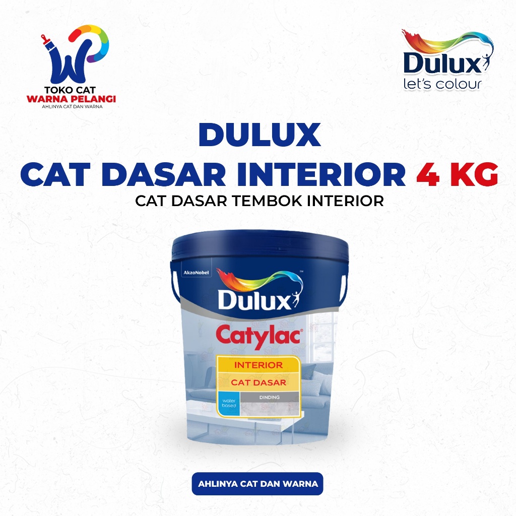 Jual Cat Dasar Tembok DULUX Catylac Interior 4 Kg | White 4 kg | Shopee ...