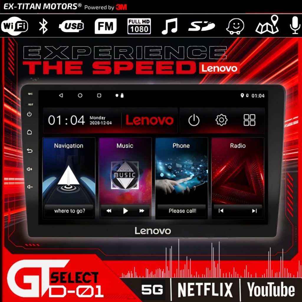 Jual Lenovo D1 Pemutar Layar Mobil Android Terbaru 2025 | Radio Mobil ...