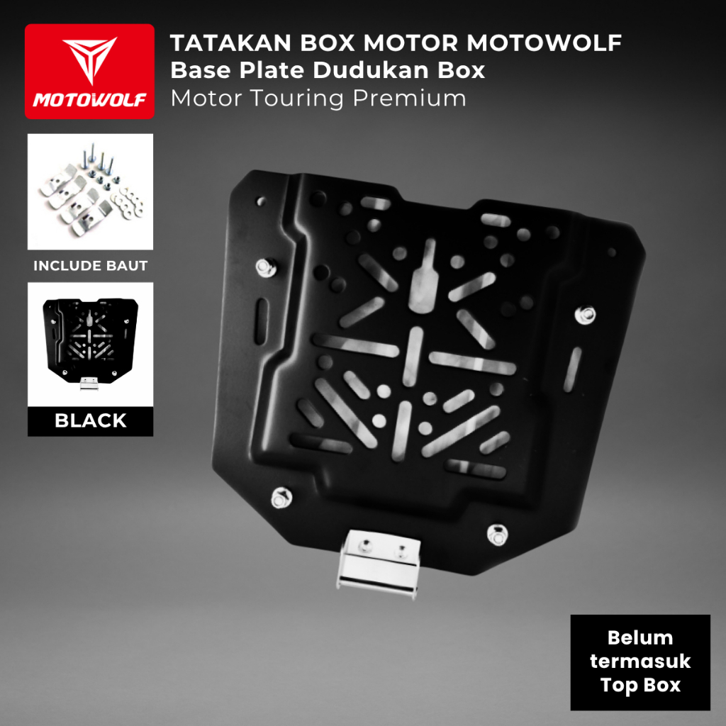 Jual Tatakan Box Motor Motowolf Base Plate Dudukan Box Motor Touring ...