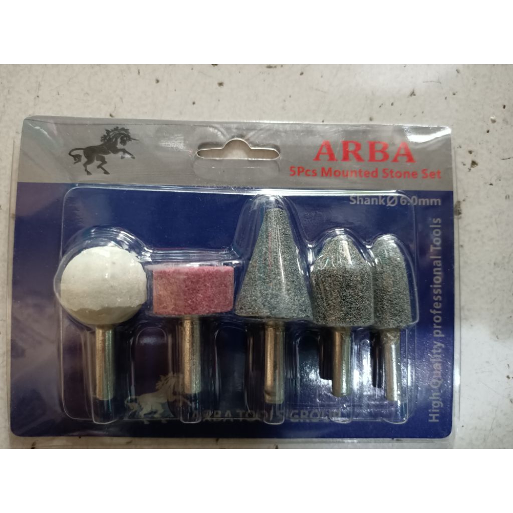 Jual Batu Gerinda Botol Batu Osco Mounted Stone Set 5 Pcs Tangkai 6mm ...