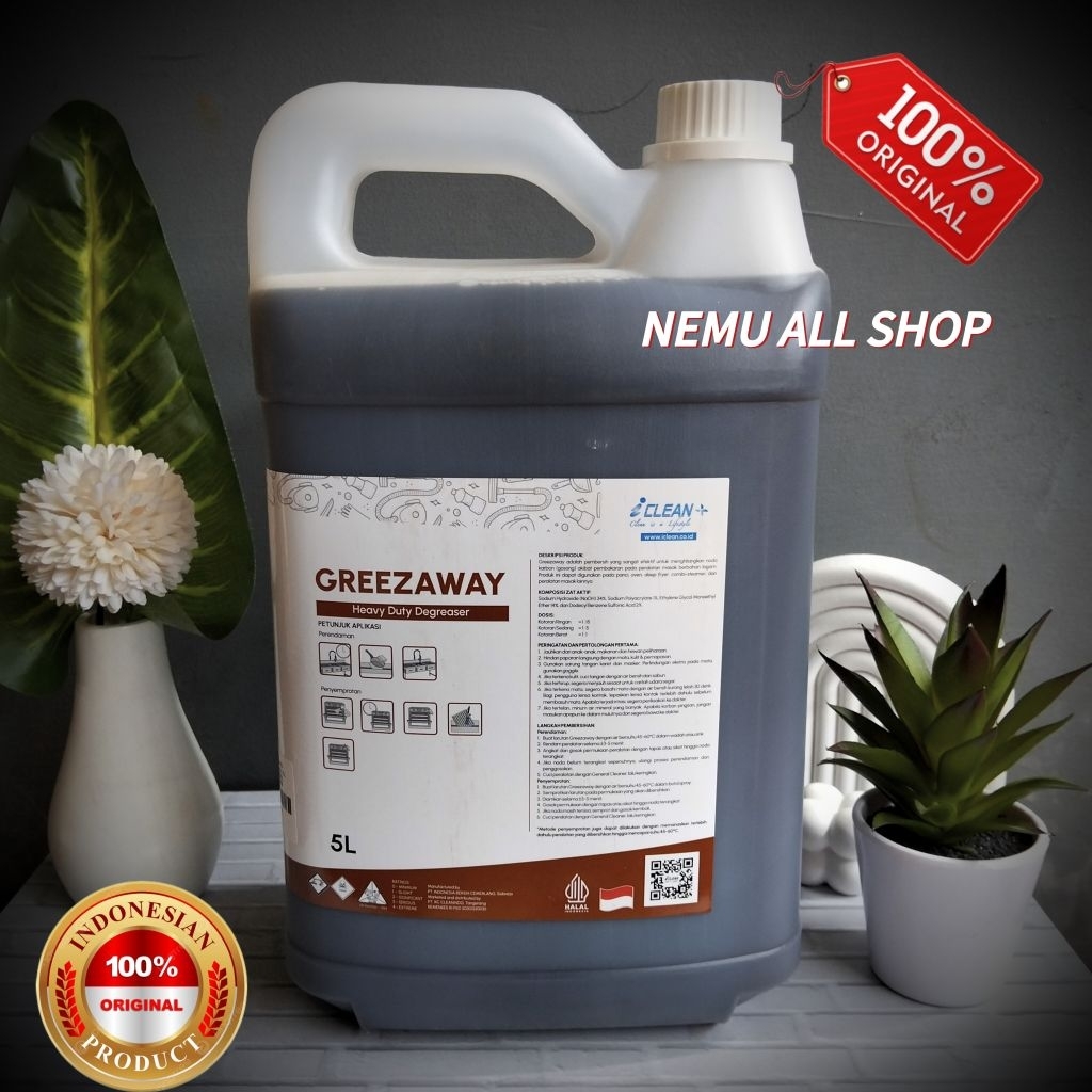 Jual GREEZAWAY 5 Liter iClean HEAVY DUTY (Degreaser Pembersih Kerak Gosong) | Shopee Indonesia