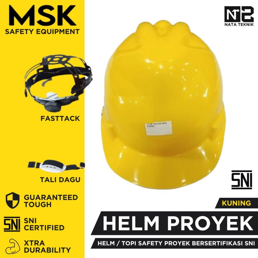 Jual Helm Proyek MSK ( Safety Helmet ) Sertifikat SNI ANSI - 1 set ...