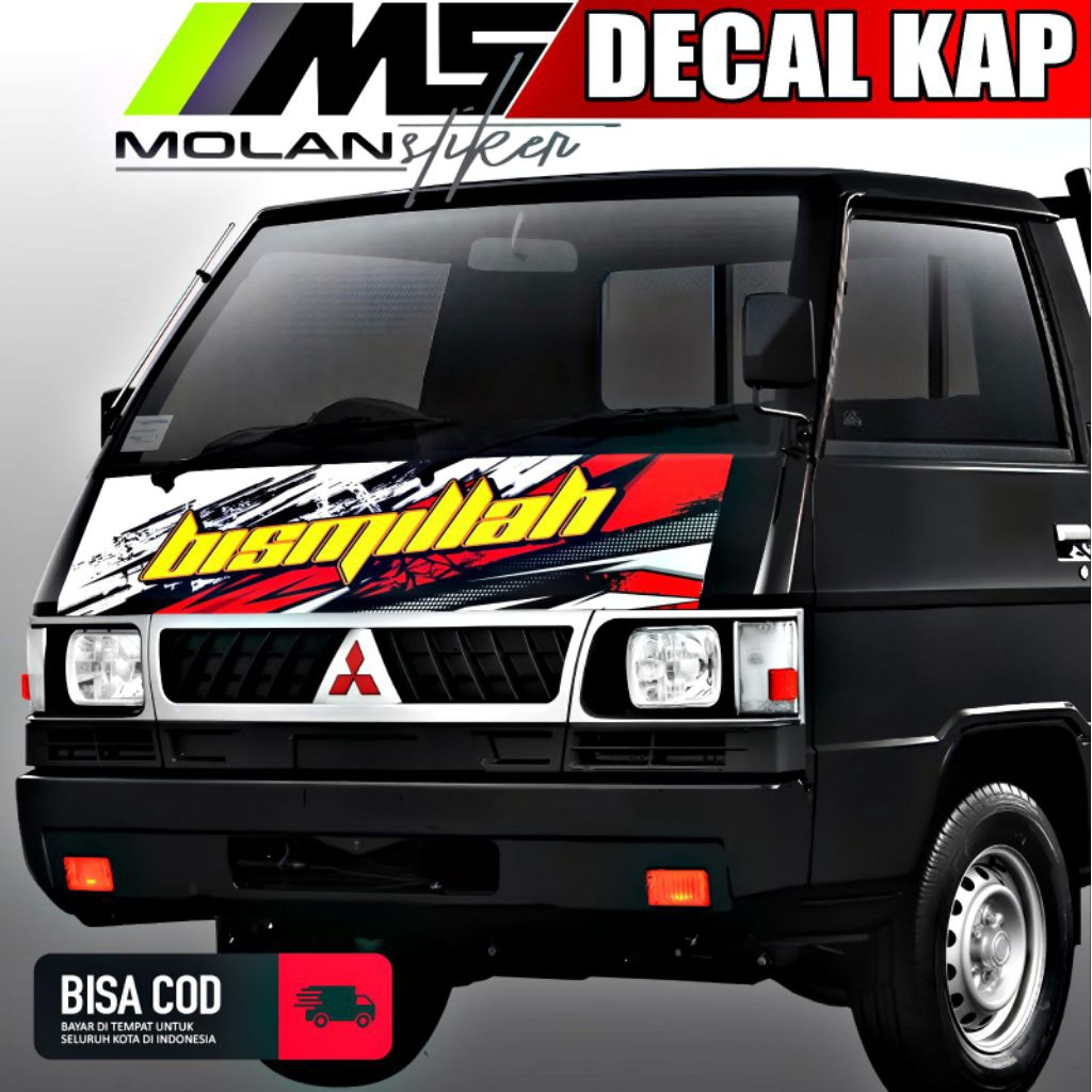 Jual Decal Sticker Striping Variasi Kabin Depan L300 Pickup Decal Kap ...