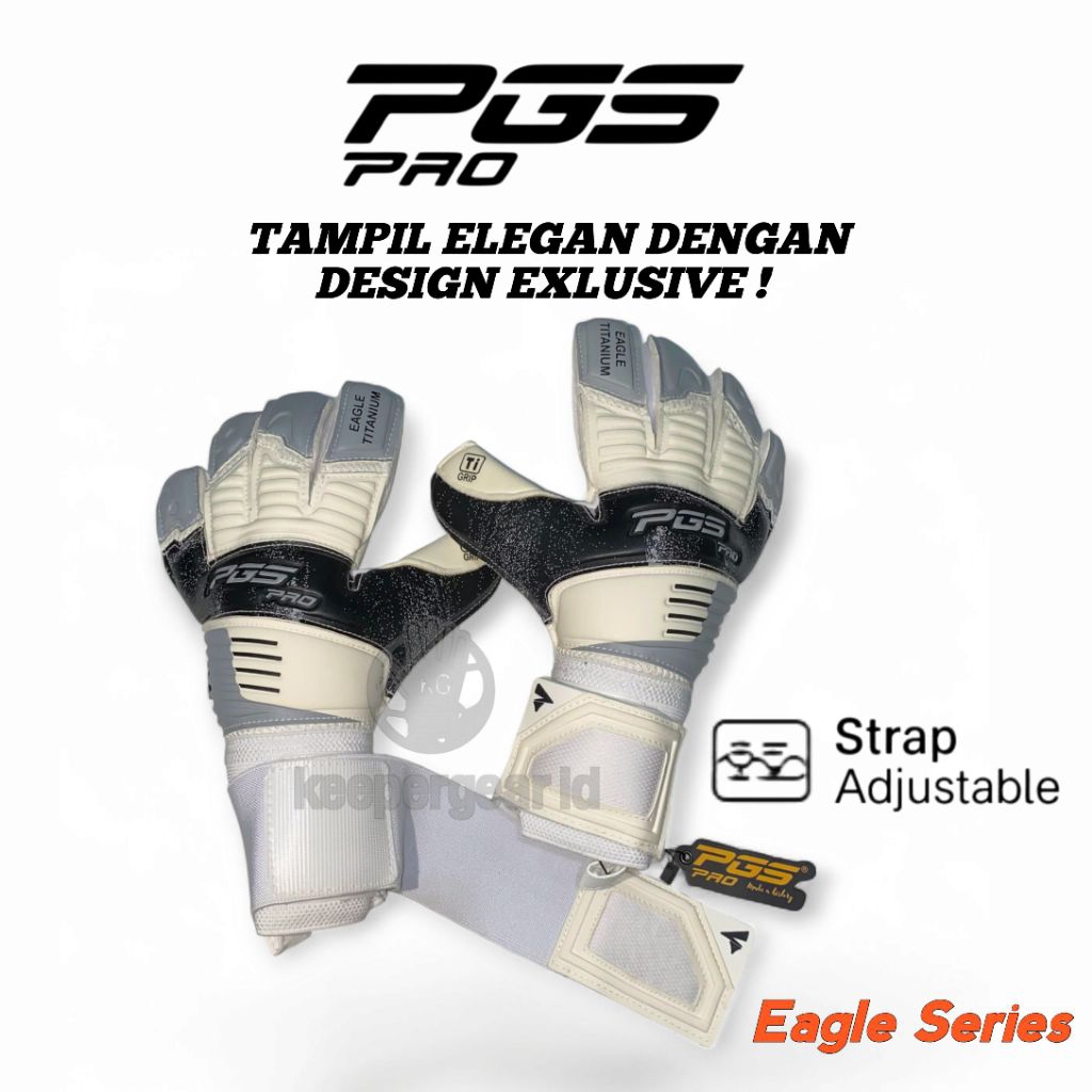 Jual PGS PRO EAGLE Series PUTIH HITAM Sarung Tangan Kiper Original ...
