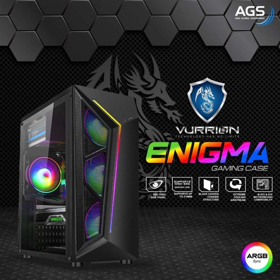 Jual VURRION ENIGMA PC Gaming Case | Casing ATX Tempered Glass | Shopee ...