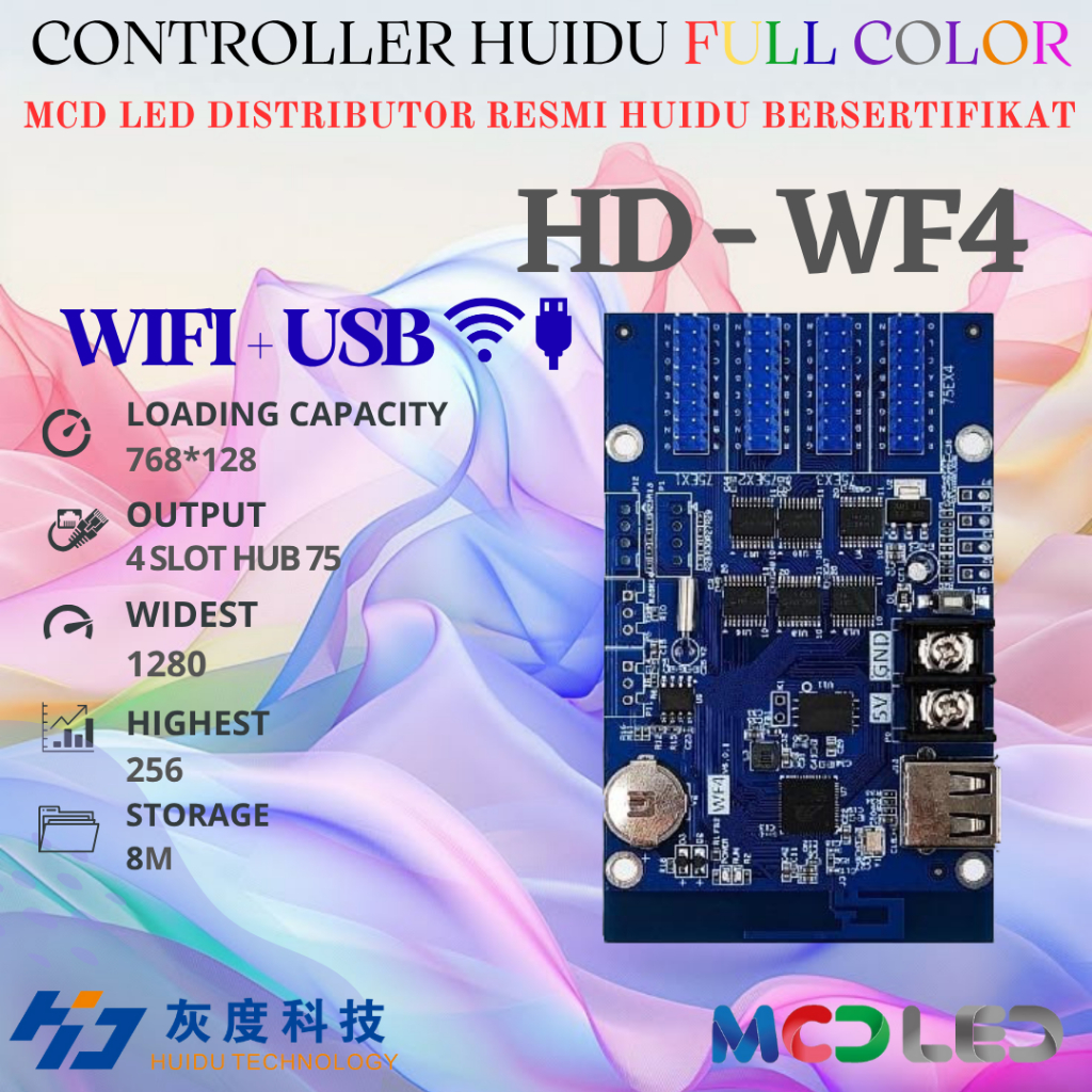 Jual HD WF4 WIFI CONTROLLER HUIDU FULL COLOR RUNNING TEXT | Shopee ...