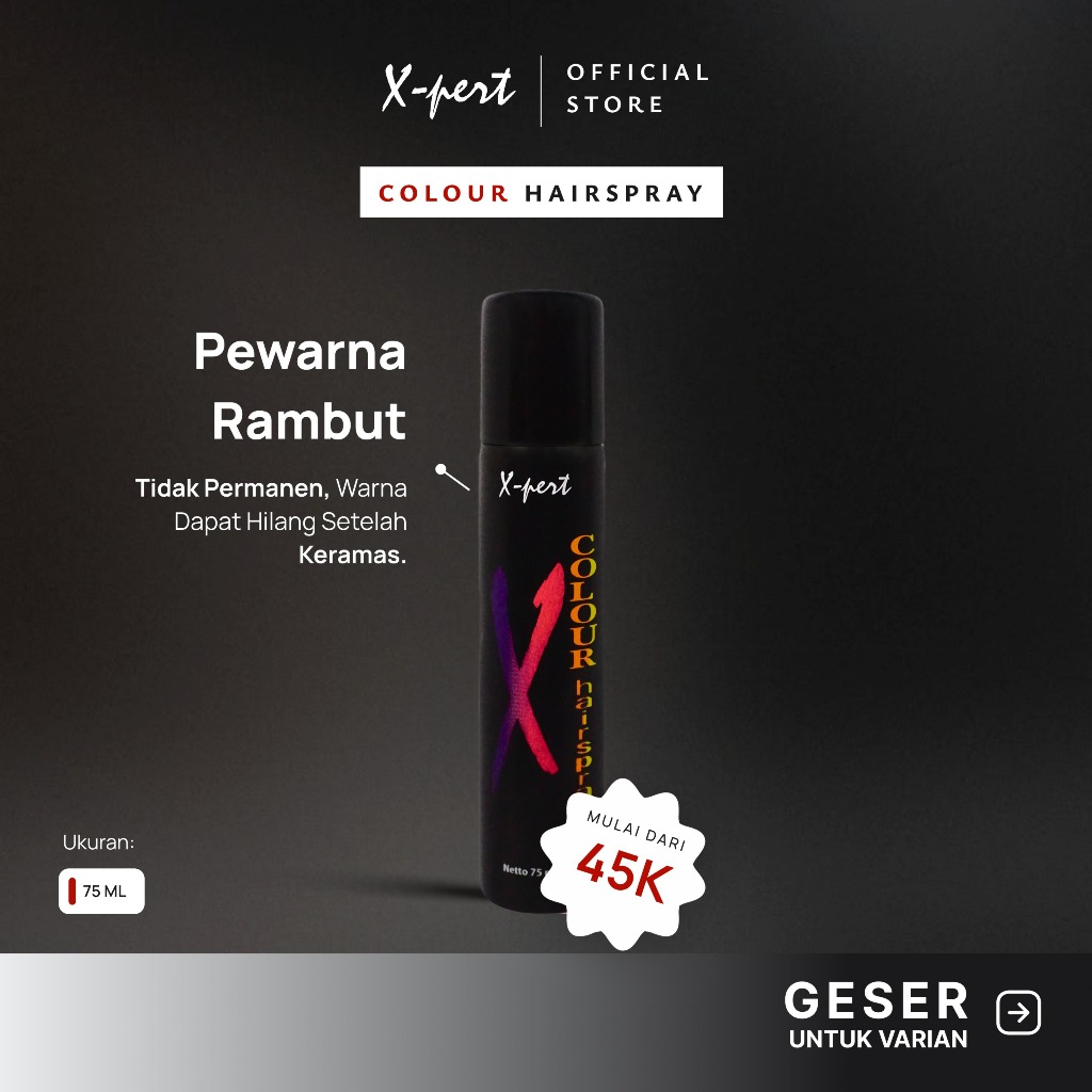 Jual X-pert Hair Colour Spray | X-pert Colour Hairspray | Spray Pewarna ...