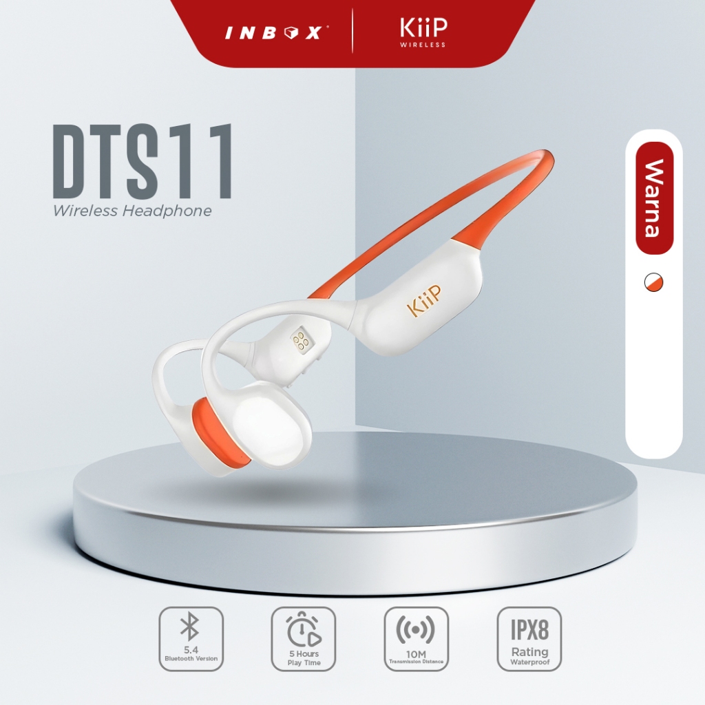 Jual KiiP DTS11 Bone Conduction IPX8 Headset Bluetooth Open Ear Renang ...