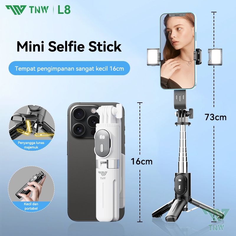 Jual TNW L8mini Tongsis Bluetooth Tongsis Tripod Mini Selfie Stick ...