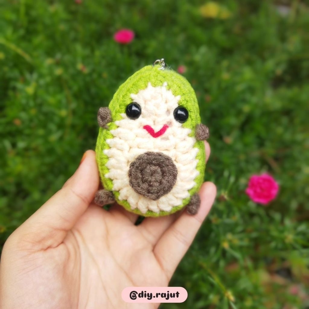 Jual Gantungan Kunci Rajut Alpukat | Avocado Keychain | Gantungan Kunci ...