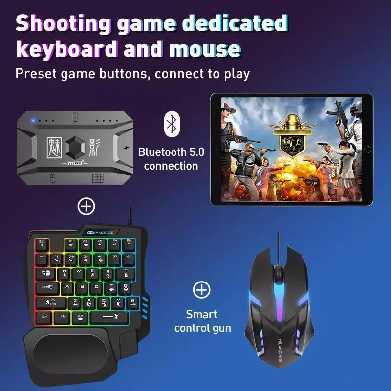 Jual 【COD】Paket keyboard gaming dan Mouse/Single Hand Gaming RGB ...