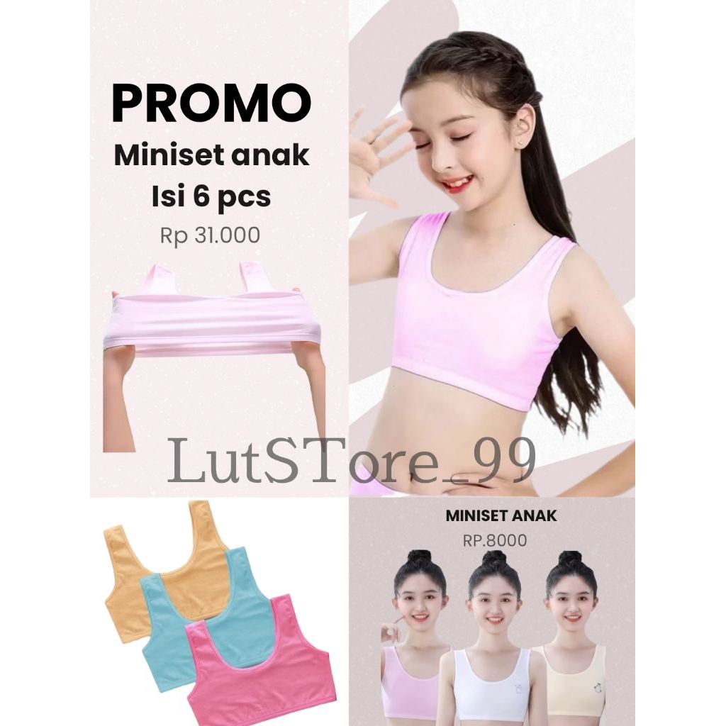Jual Miniset Anak SD/SMP Motif Polos Paket Isi 1 Pcs Dan 3 Pcs, 6 Pcs ...