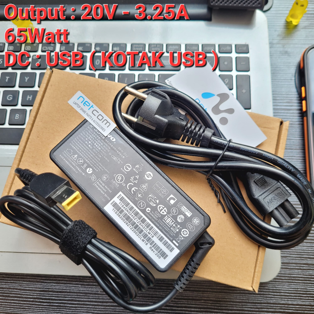 Jual Adaptor Charger ThinkPad T460S T550S T440P T450 X240 X250 65W Type ...