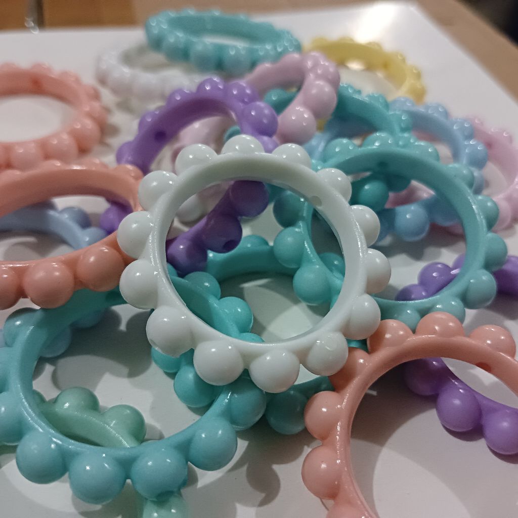 Jual [1 Pon] Manik Bolong Bandora Bulat & Love | Mix Warna 4.2CM | AB ...