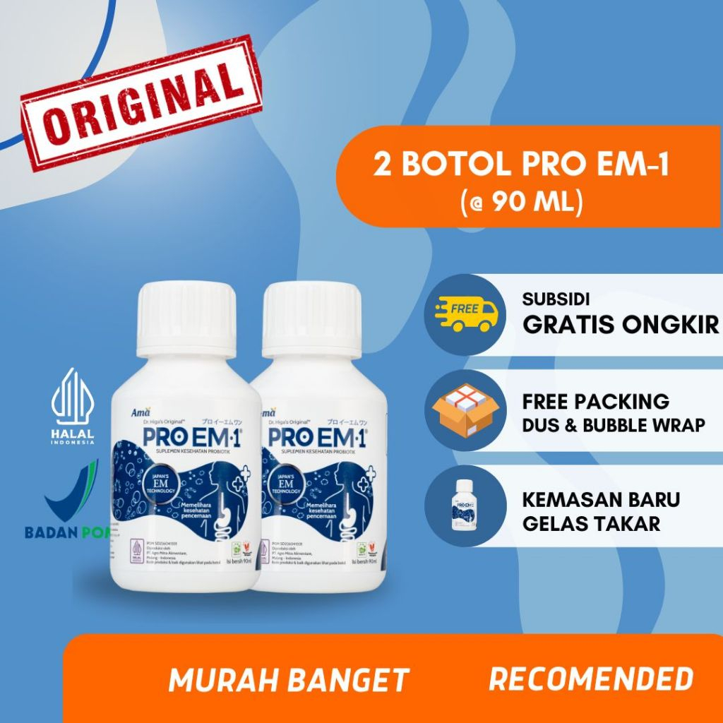 Jual Probiotik PRO EM1 Original Murah, 2 Botol Kecil (@90ml), Exp Mei ...