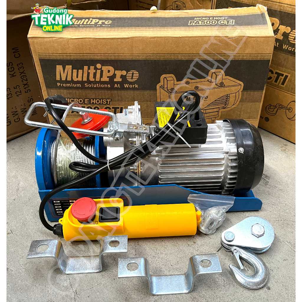 Jual Hoist Katrol Listrik MULTIPRO PA500CTI PA1000CTI 12M 500KG 1000KG ...