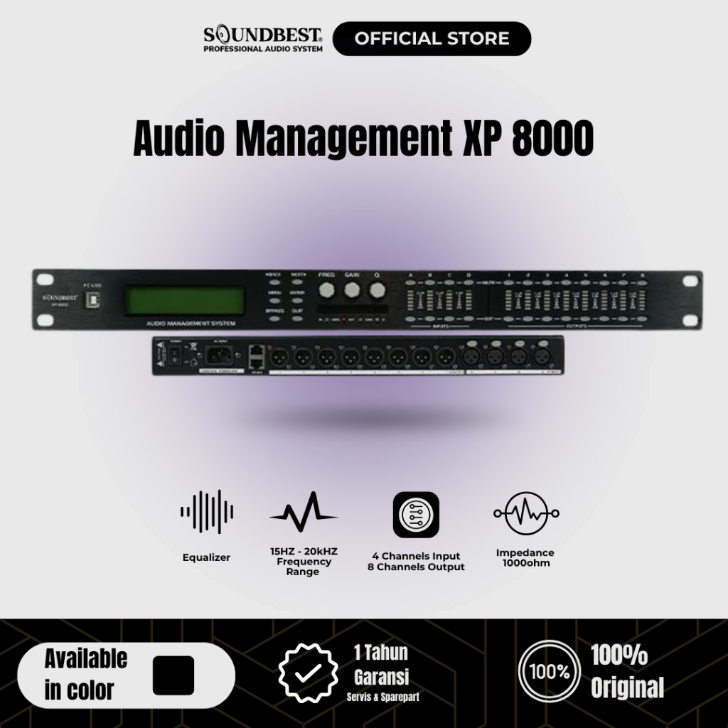 Jual SOUNDBEST Audio Management XP 8000 – Digital Processor 4 In 8 Out ...