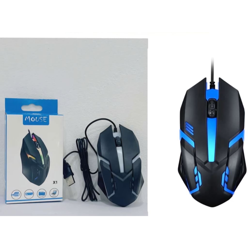 Jual Mouse Gaming X1 LED RGB Rainbow Kabel Wired Usb Lampu | Shopee ...