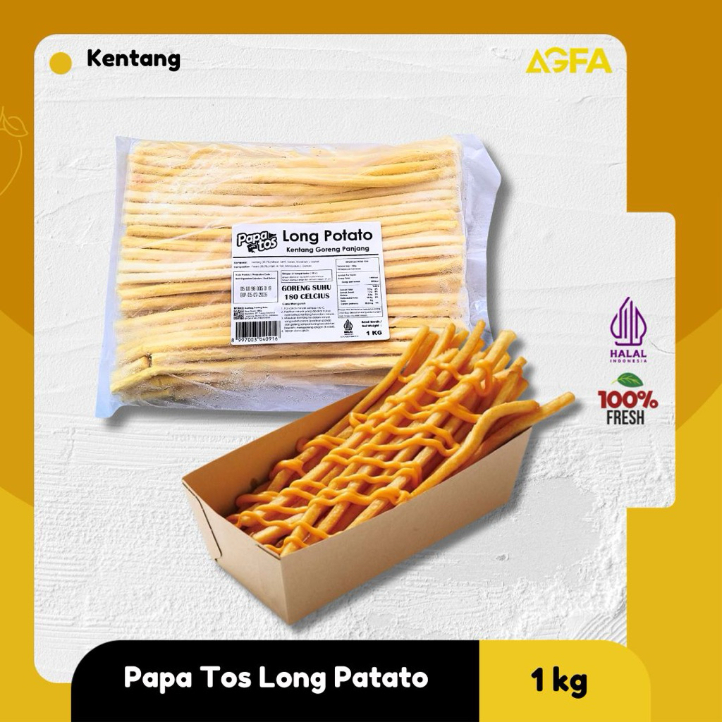 Jual KENTANG GORENG 1 KG / KENTANG STRAIGHT CUT / POTATO WEDGES / RANCH HARVEST MEGA WEDGES ...