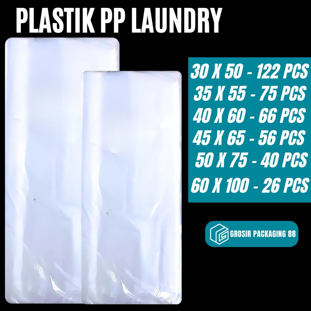Jual 1KG Plastik Laundry PP Bening | Kantong Packing Baju Loundry Bucket Kiloan | Shopee Indonesia