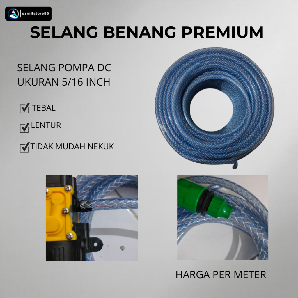 Jual Selang Air Benang Ukuran 5/16 / Selang pompa Dc ( FGO ) | Shopee ...