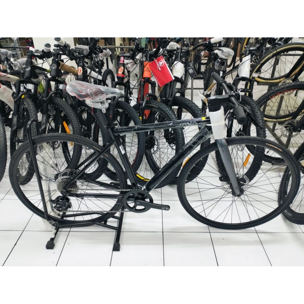 Jual Sepeda Hybrid Java Wahoo 9 Speed Rem Hidrolik | Shopee Indonesia