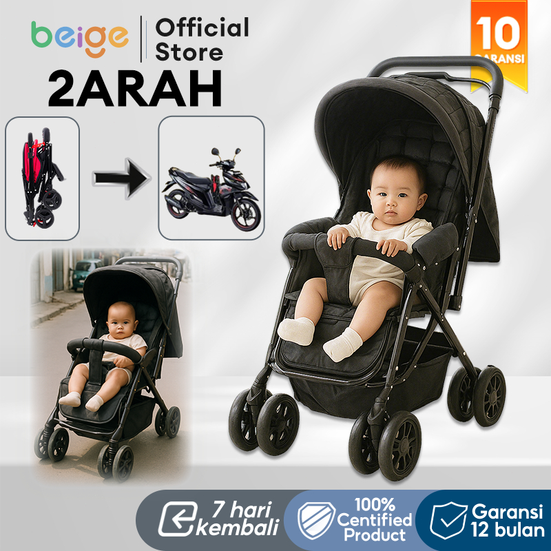 Jual [READY STOCK]Beige Stroller Bayi Lipat Travelling Ringan Dan Mudah ...