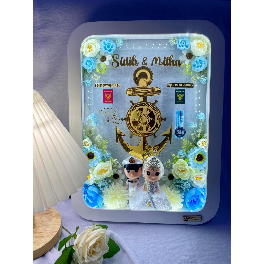 Jual Mahar Pelaut Jangkar Kemudi Mahar Pernikahan Jangkar Pelaut 30x40 ...
