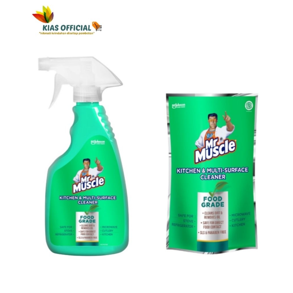 Jual Mr Muscle Kitchen & Multi Surface Cleaner Food Grade Pump - 500 ml ...