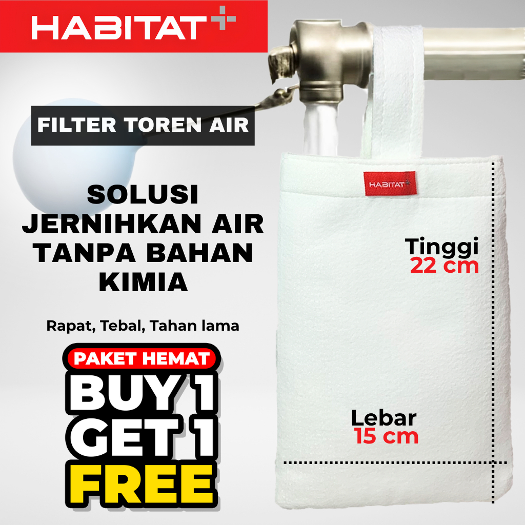 Jual HABITATPLUS - Filter Bag Kain Filter Air Toren/Sumur HBT-01 ...