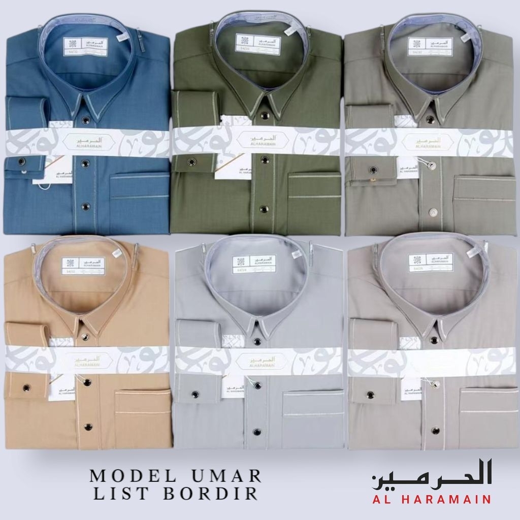 Jual BISA COD | Baju Gamis Al Haramain Premium Semi Woll Kerah Kemeja ...