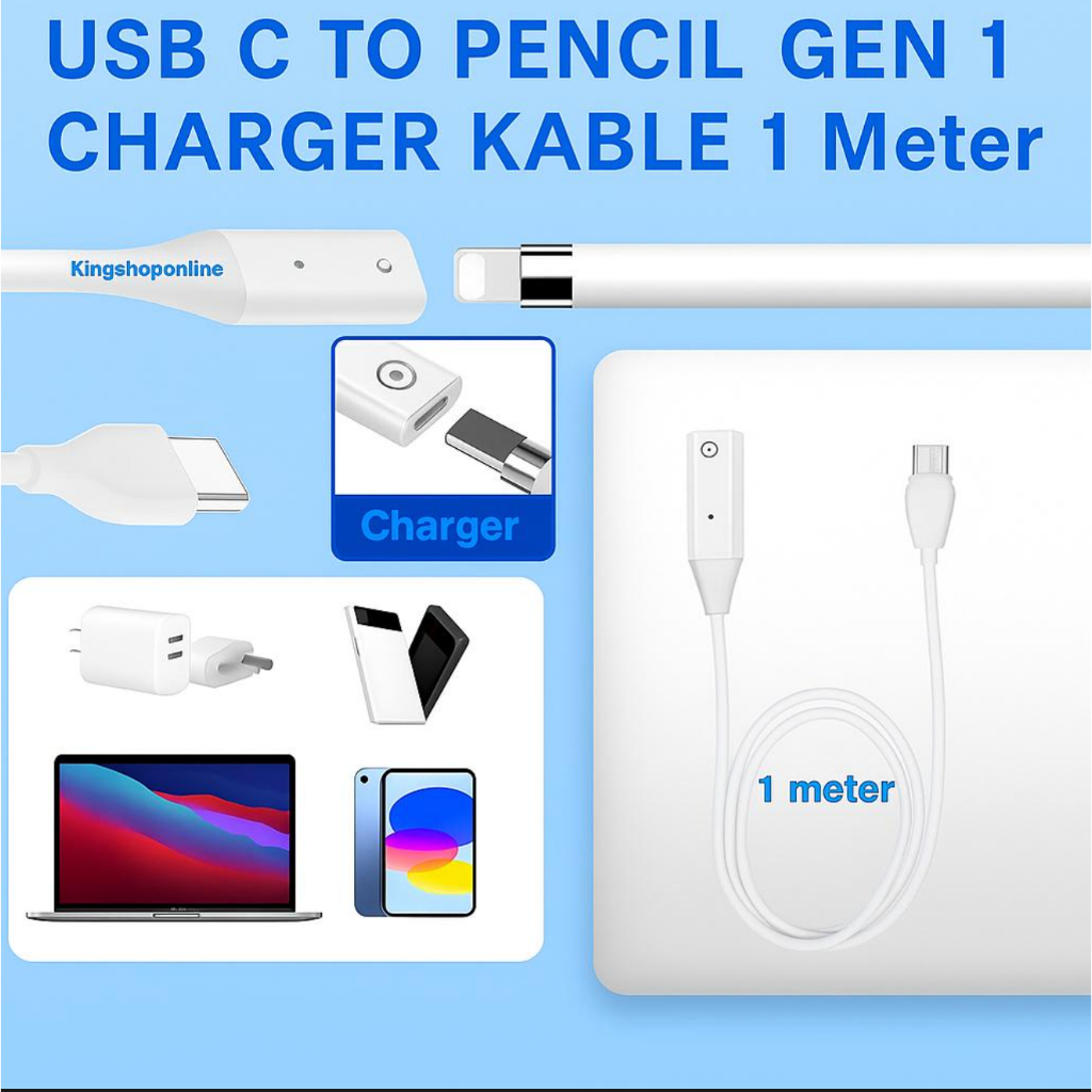 Jual Cable Charger Adapter Kable Charger Untuk Apple pencil Gen 1 Type ...