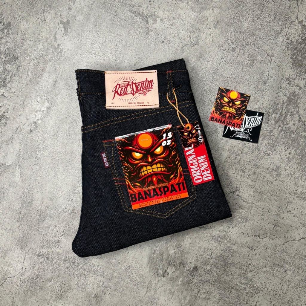 Jual RED DENIM - Art BANASPATI 15oz Sanforized Denim Selvedge Accent ...