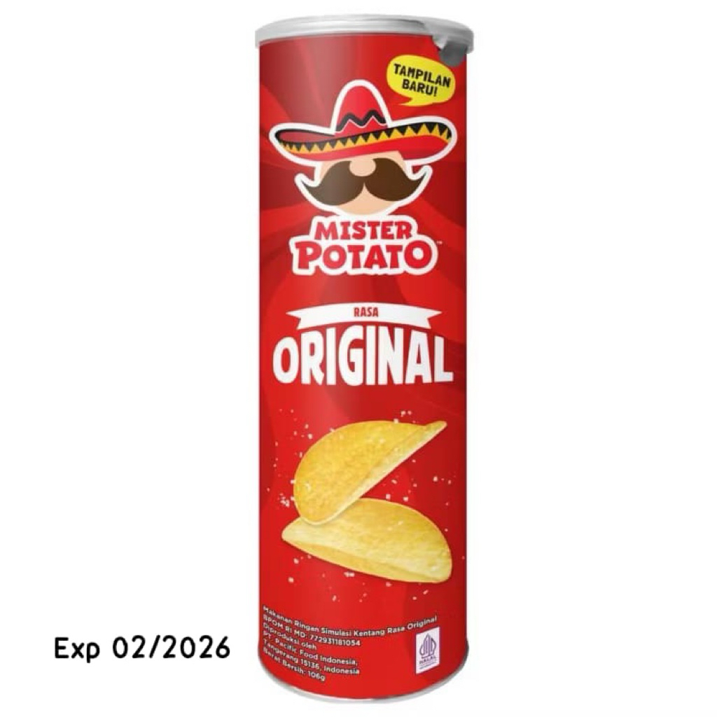 Jual Mister POTATO Chips Berat 106gr (Kemasan Kaleng) Exp Februari 2026 ...