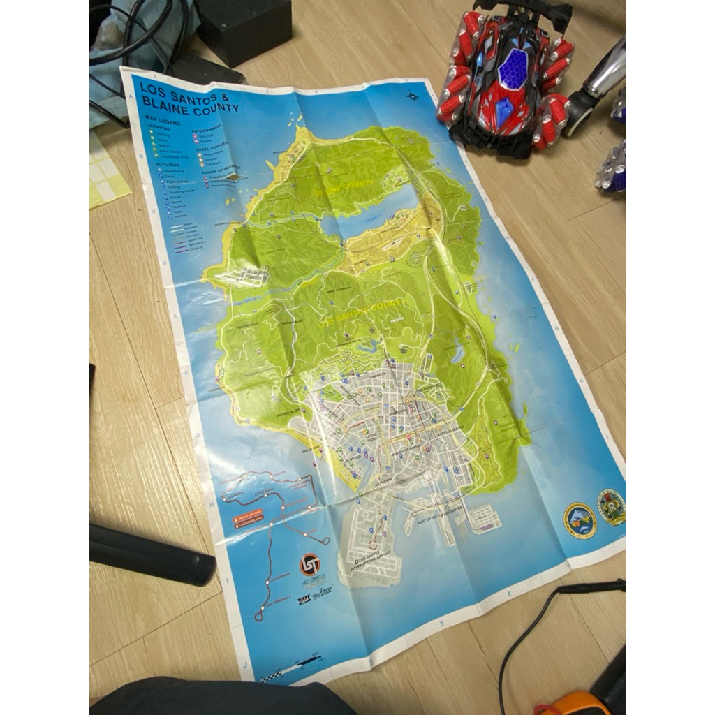 Jual Map peta original Grand theft auto V gta 5 ps4 english playstation ...