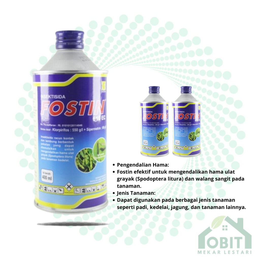 Jual FOSTIN 610 EC 100 DAN 400 ML INSEKTISIDA PEMBASMI HAMA ORIGINAL ...