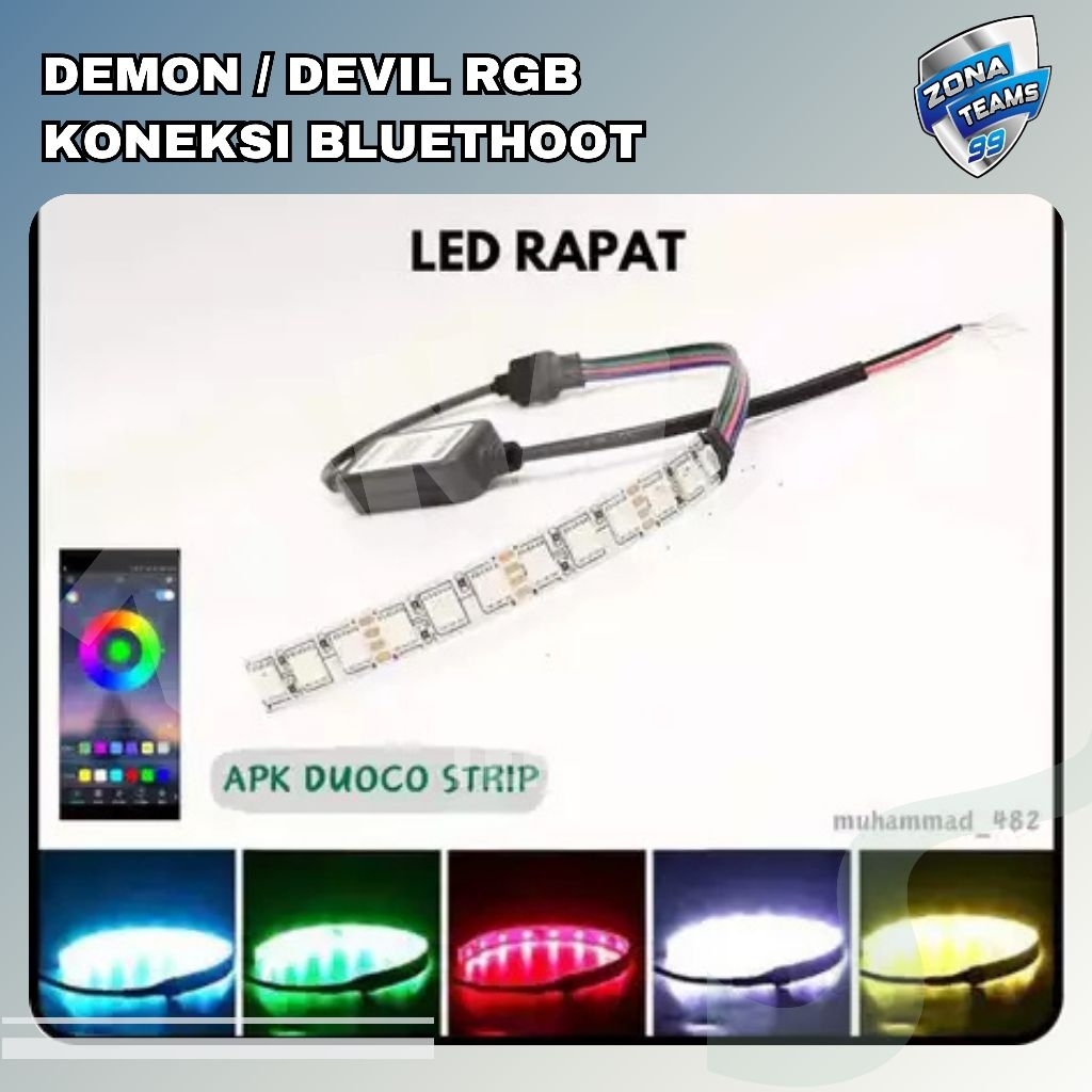 Jual LAMPU LED DEMON RGB ANDROID/ DEVIL RGB KONEKSI HP BLUETOOTH LED ...