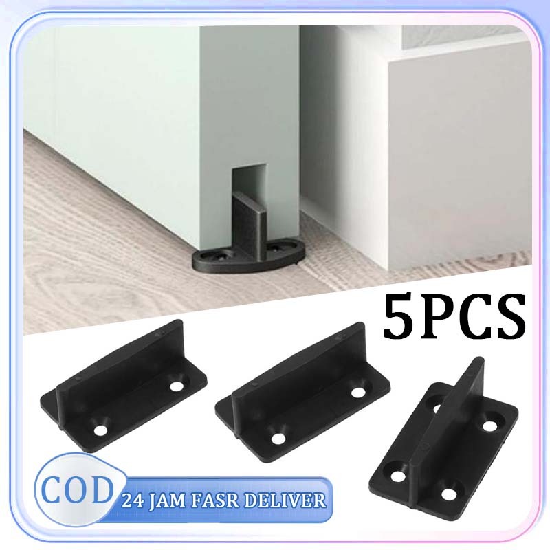 Jual 5pcs Penahan Pintu Bawah Geser Guide Lurus T Lantai Penahan Roda ...