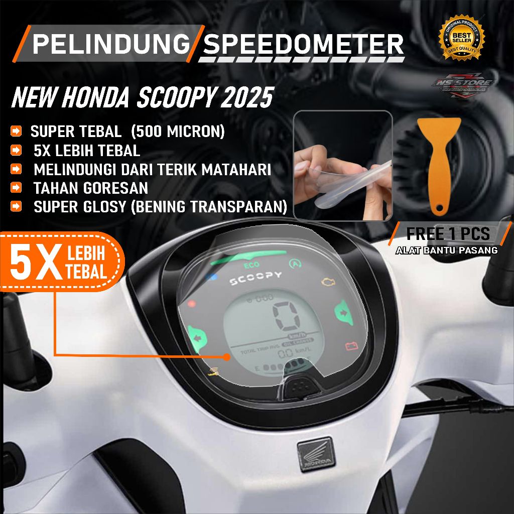 Jual (SUPER TEBAL) ANTIGORES SPEEDOMETER NEW HONDA SCOOPY 2025 STIKER ...
