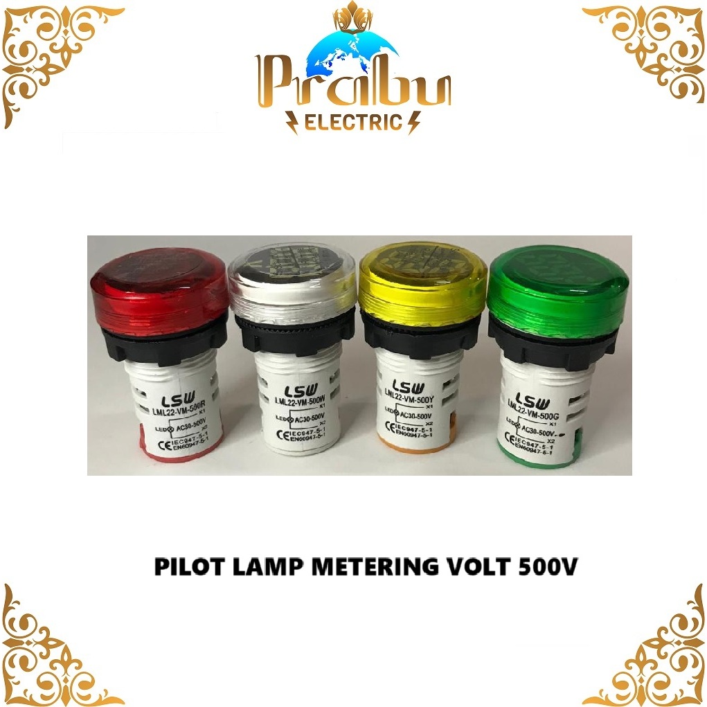 Jual PILOT LAMP VOLTMETER 500V / PILOT LAMP VOLT METER LED 22mm 24-500V ...