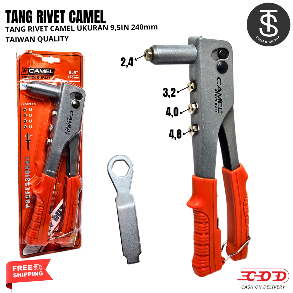 Jual Tang Rivet CAMEL 9.5in (240mm) / CAMEL Hand Riveter Heavy Duty ...