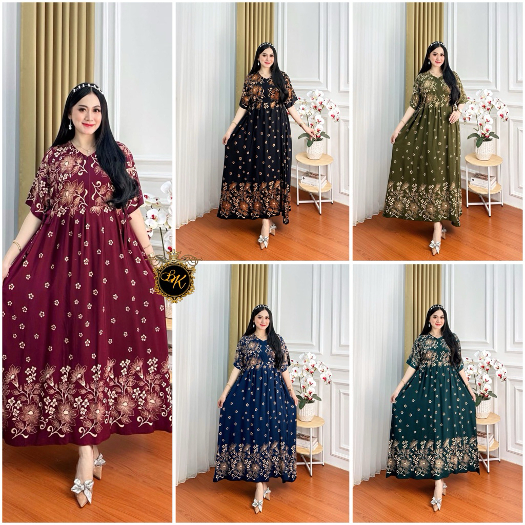 Jual Dress Chibi Polka Jumbo Ld 130| Daster Chibi Bunga Ld 130 | Daster ...