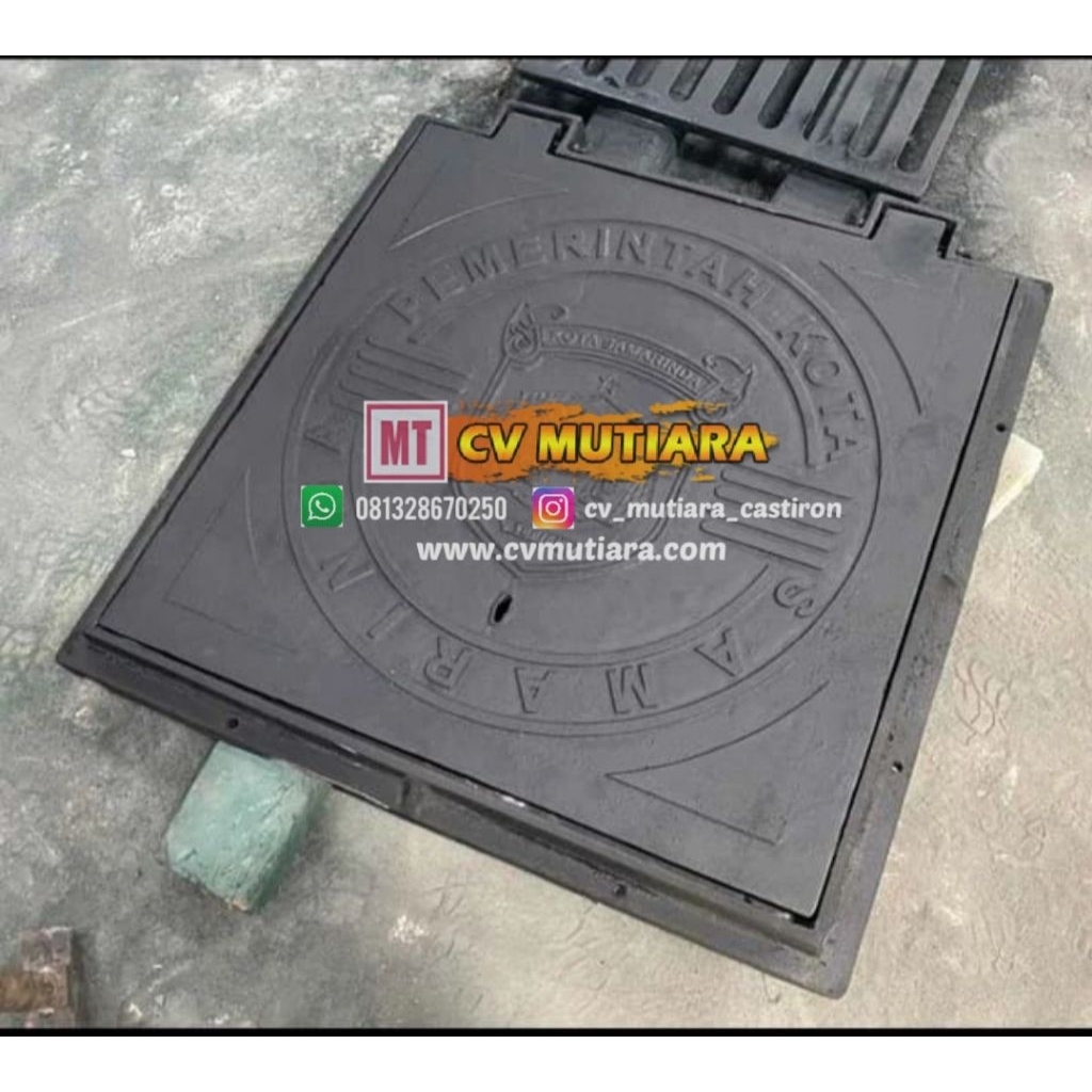 Jual Manhole cover kotak 60x60cm engsel mediumduty KOTA SAMARINDA ...