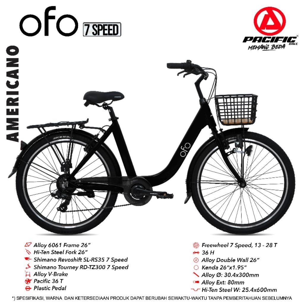 Jual SEPEDA OFO PACIFIT UKURAN 26 | Shopee Indonesia