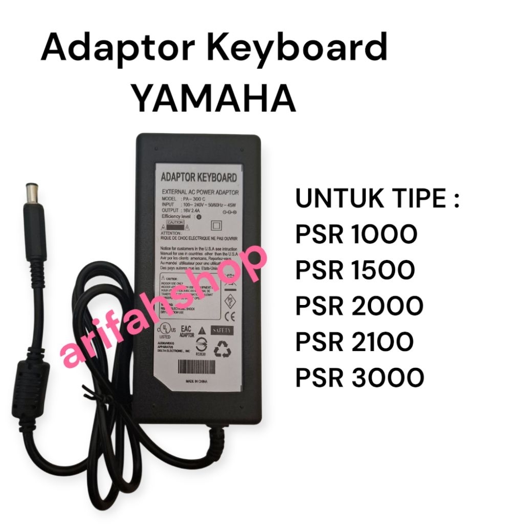Jual Adaptor Keyboard YAMAHA PSR 1000 PSR 1500 PSR 2000 PSR 2100 PSR ...
