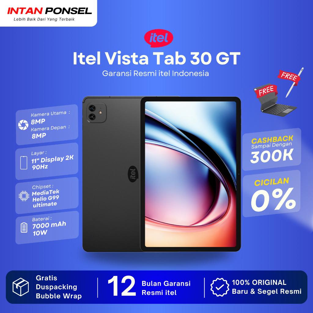 Jual itel Vista Tab 30 GT | 6GB/128GB | Garansi Resmi Itel Indonesia 1 ...