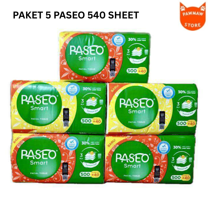 Jual [ PAKET ISI 5 ] Tisu Tissue PASEO Smart 540 Helai | Shopee Indonesia