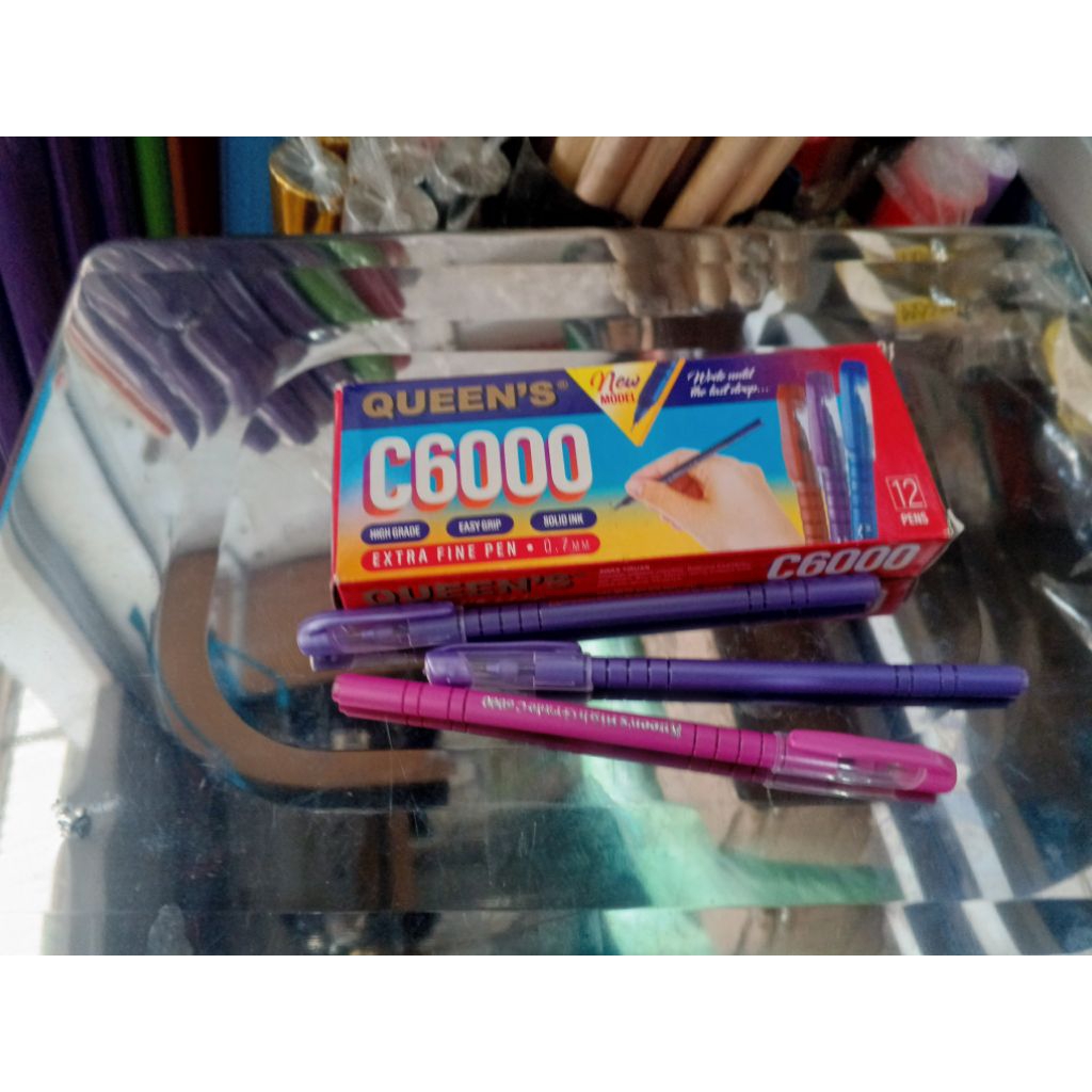 Jual Pulpen Faster Queen's C6000 – Ballpoint Gel Pen 0.7mm – 1 Pack Isi ...
