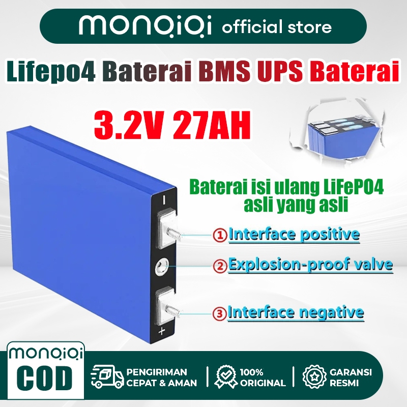 Jual 3.2V 30Ah CATL/BYD-Baru 100% Lifepo4 Baterai BMS UPS Baterai Lifepo4 3.2V 27Ah Elektrik ...