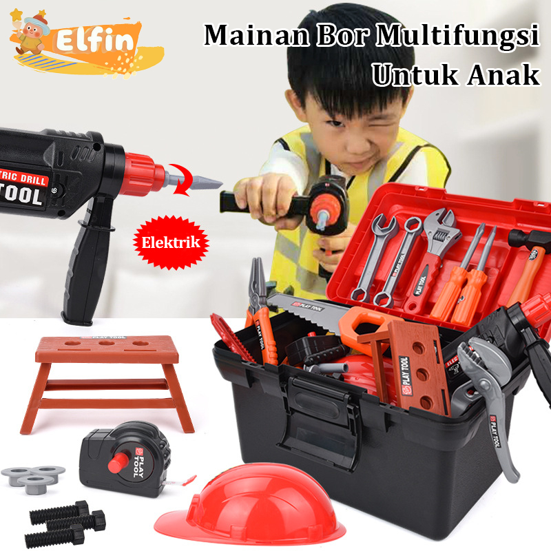 Jual Mainan Alat Toolkit Simulasi Perbaikan untuk Anak - Bor Listrik ...
